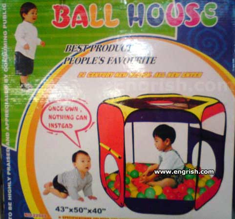 Ball house toy from China…