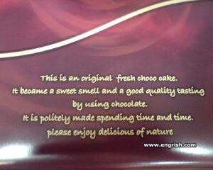 I can’t believe they used chocolate…