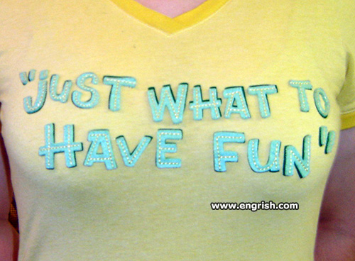 Whatever you what… - Engrish.com